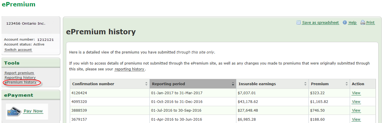 Premiums and payment FAQs | WSIB
