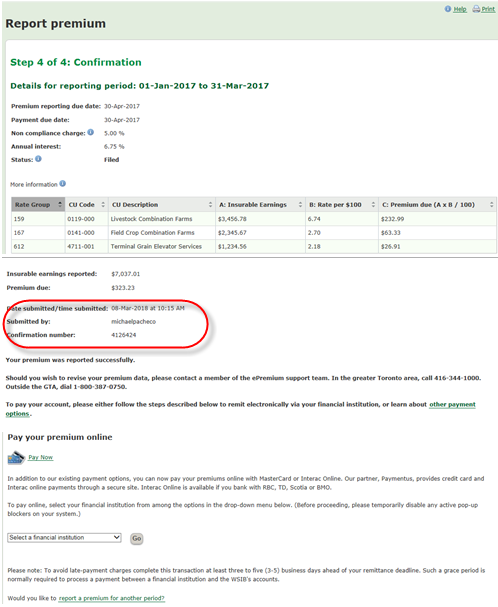 Premiums and payment FAQs | WSIB